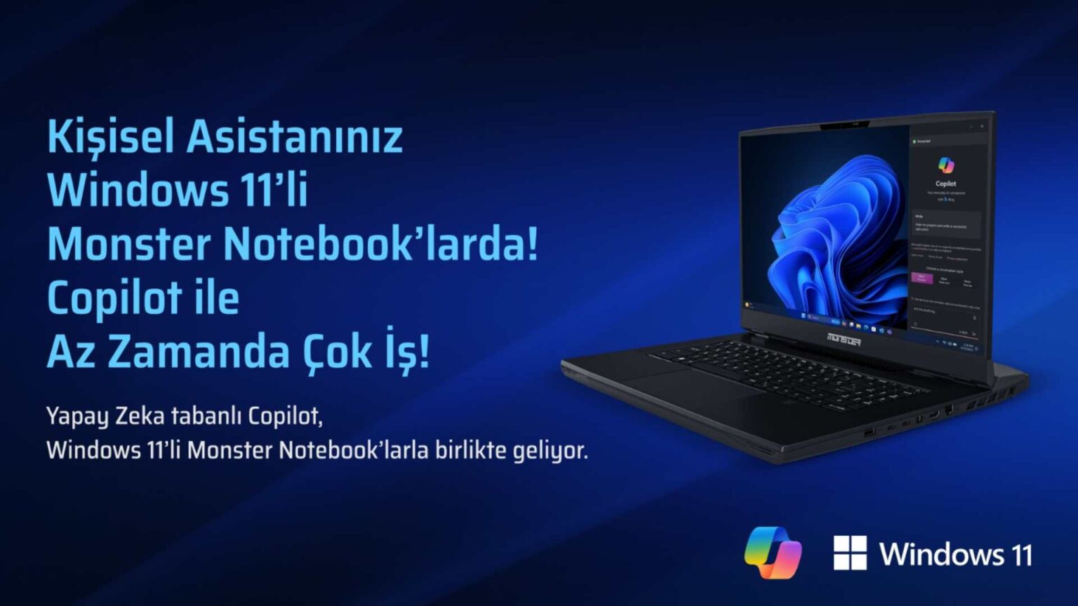 Windows'da Copilot, Artık Windows 11’li Monster Notebook’larda - Fragtist
